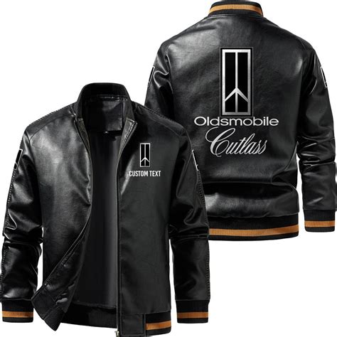 Oldsmobile Cutlass Stand Collar Pu Leather Jacket Customize Name