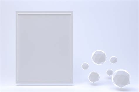 Premium Photo Frame On Bubble Background