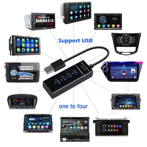 Car Radios 4 Port Expander Adapter 3 0 Multiple Usb Hub For Pc Car Android Radio Computer