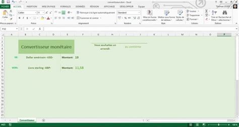 Convertisseur monétaire