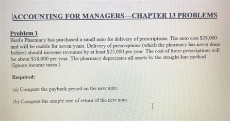 solved accounting for managers chapter 13 problems problem 1