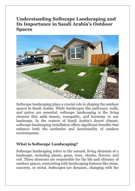 PPT - Understanding Softscape Landscaping and Its Importance in Saudi Arabia's Outdoor Spaces ...