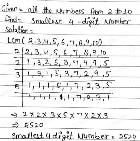 Solved C Solve The Following Problems Find The Smallest Digit Number Which Is Exactly D