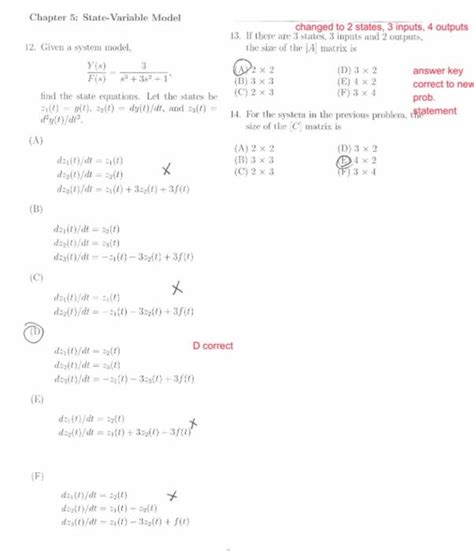 Solved Chapter State Variable Model Changed To States Chegg