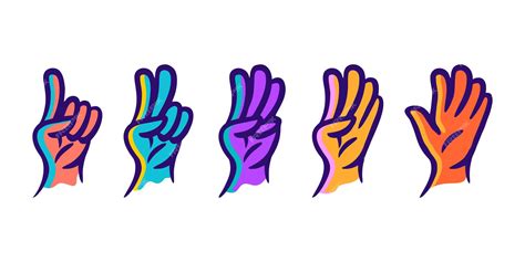 Premium Vector Fingers Count Cartoon Vector Hands Showing Numbers