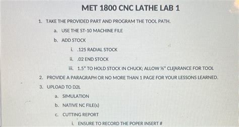 Solved 1 Take The Provided Part And Program The Tool Path