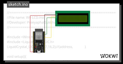 W4 LCD Wokwi ESP32 STM32 Arduino Simulator