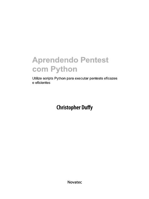 Python Pentest Pdf Python Linguagem De Programação Linguagem De