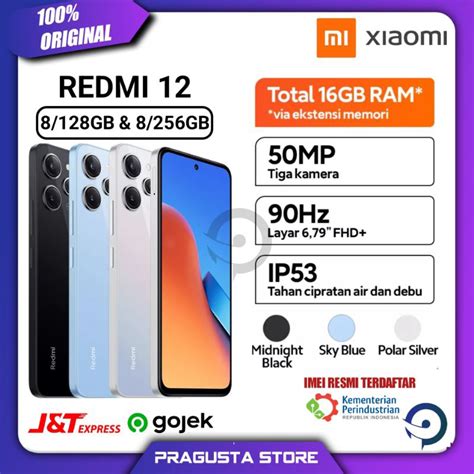 Jual Xiaomi Redmi 12 Ram 8 128GB 8 256GB Second Resmi Xiaomi Indonesia Shopee Indonesia