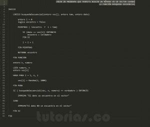 Funciones Pseudocodigo Funcion Busqueda Secuencial En Vector Tutorias Co