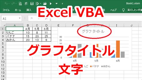 Excel Vba グラフのタイトルの文字を変更する Text ｜ リリアのパソコン学習記