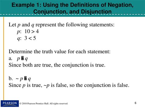 Ppt Truth Tables For Negation Conjunction And Disjunction Powerpoint Presentation Id9364344