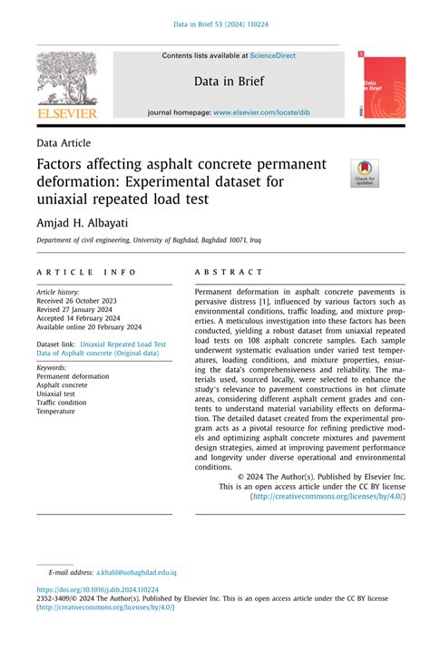 Pdf Factors Affecting Asphalt Concrete Permanent Deformation