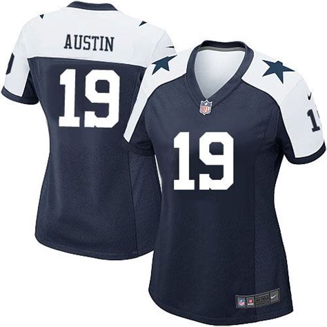 Miles Austin Womens Jersey 19 Elite Navy Blue Throwback Alternate