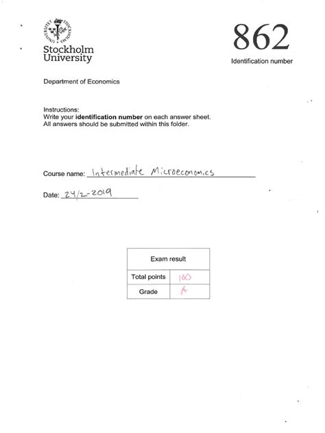 Intermediate Microeconomics 190224 A 100p Pdf