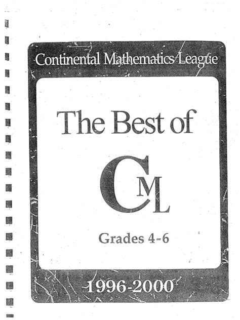 Cml Grade4 6 1996 2000 Pdf