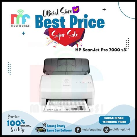 Jual Hp Scanjet Pro 7000 S3 Garansi Resmi Sheet Feed Scanner L2757a