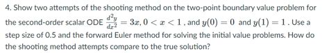 Solved Show Two Attempts Of The Shooting Method On The Chegg