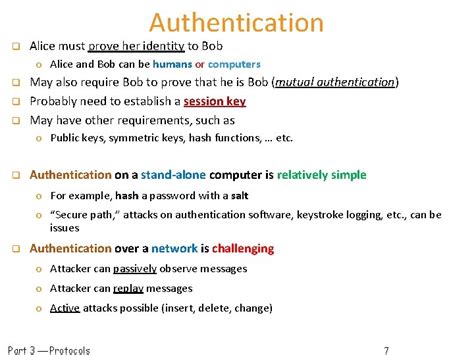 Simple Authentication Protocols Part 3 Protocols 1 Protocol