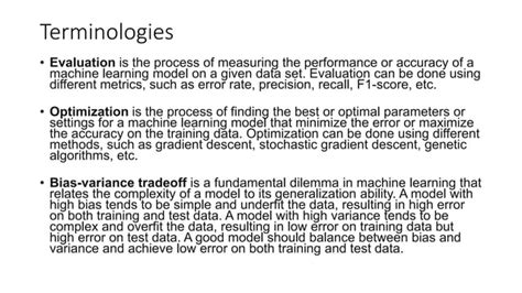 Machine Learning Terminologies Pptx