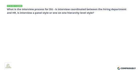 what is the interview process for du is interview coordinated between
