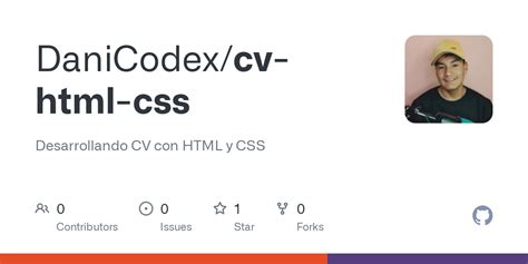 GitHub DaniCodex Cv Html Css Desarrollando CV Con HTML Y CSS