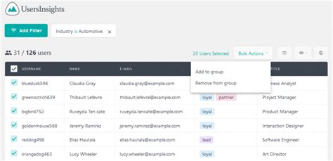 Acf User Registration And Data Segmentation Users Insights