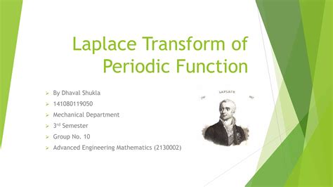 Laplace Transform Of Periodic Function Pptx