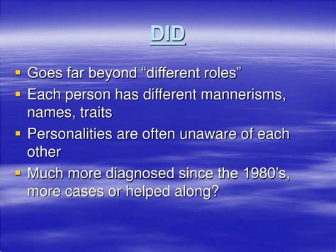 Ppt Dissociative Identity Disorder Powerpoint Presentation Free