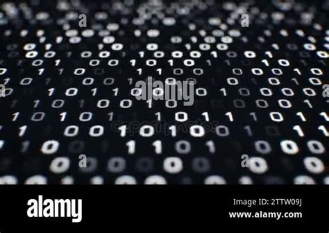 Technology Black Background With Animated Strokes Of Binary Code On