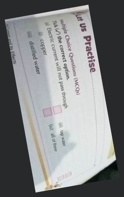 let US Practise Multiple Choice Questions MCQs Tick Ω the correct op