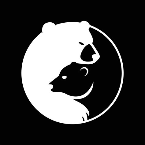 Bear Yin Yang Logo 60596975 Vector Art At Vecteezy