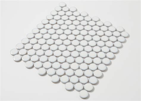 Antique White Large 28mm Penny Round Mosaic Tile Mosaic Mode