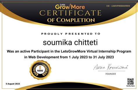 soumika chitteti on linkedin letsgrowmore amankesarwani