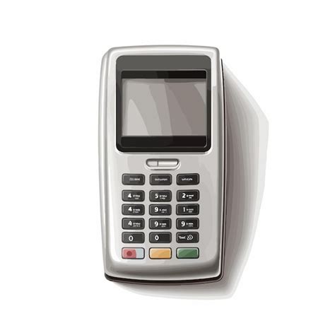 Realistic Silver 3d Payment Machine Pos Premium Ai Generated Vector
