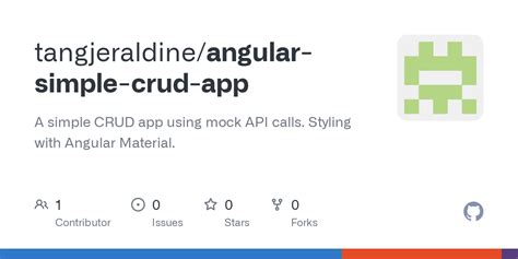 GitHub Tangjeraldine Angular Simple Crud App A Simple CRUD App Using Mock API Calls Styling