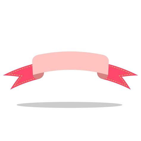 flat curved red ribbon label 12405360 vector art at vecteezy