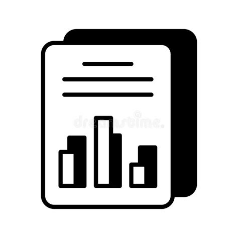 Bar Chart On Document Showing Vector Of Data Report In Trendy Style
