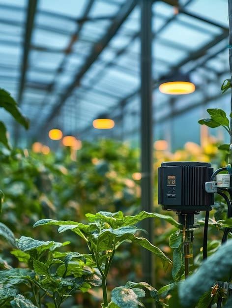 Sensors Monitoring Temperature And Humidity In Hightech Greenhouse Environment Premium Ai
