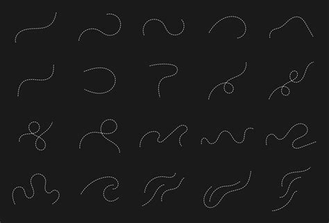 Premium Vector Abstract Dot Lines Hand Drawn Wavy Dotted Line Vector