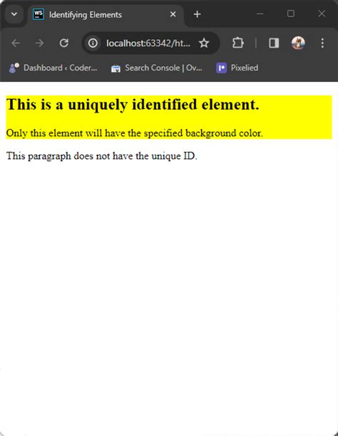 Html Identifying Elements