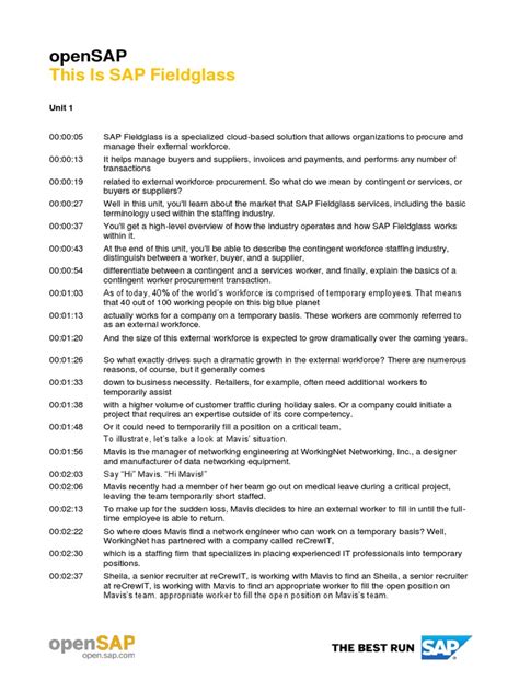 Opensap Fg1 3 Pdf Procurement Business