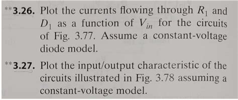 solved 3 26 plot the currents flowing through r1 and d1 as