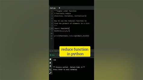 Reduce Function In Pythoncoding Python Shorts Youtube