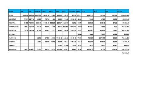Annual Salary Report Pdf