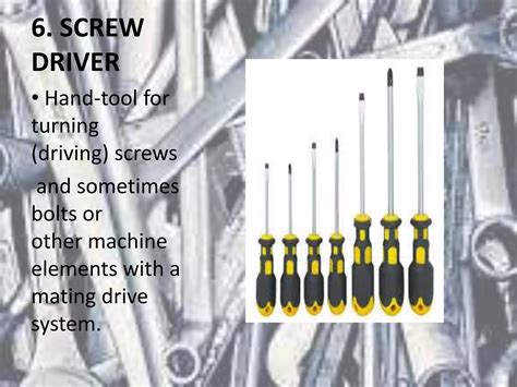 Workshop Technology Hand Basic Tools PPTX First Aid Injuries