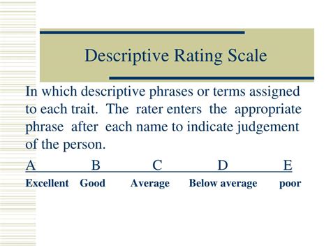 What Is Descriptive Rating Scale At Darcy Poninski Blog