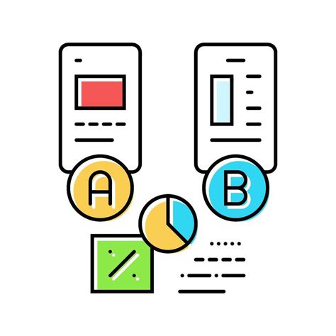 Ab Testing Ux Ui Design Color Icon Illustration 52844407 Vector Art At