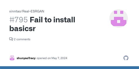 fail to install basicsr · issue 795 · xinntao real esrgan · github