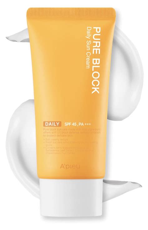 A'PIEU PURE BLOCK Natural Sun Cream SPF45/PA+++ by APIEU : Amazon.de ...